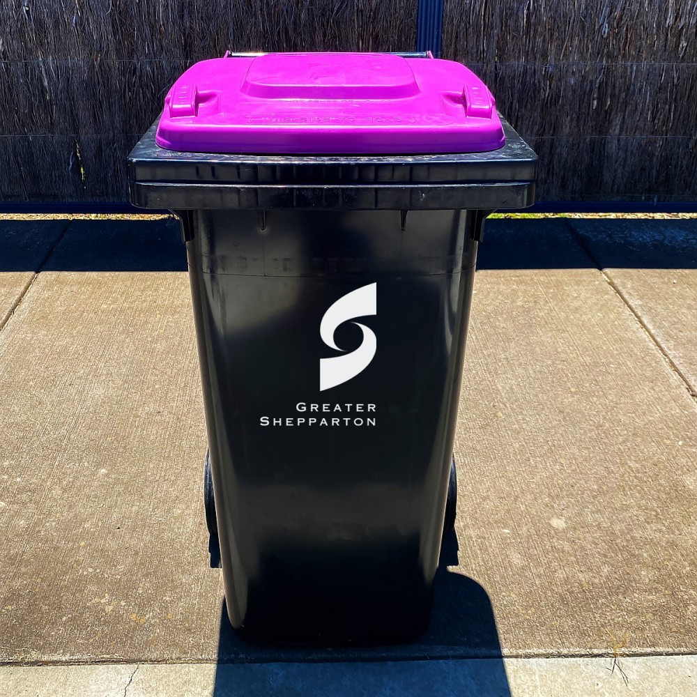 Purple Lid Bin (Glass) - Greater Shepparton City Council