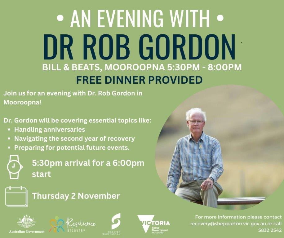 An Evening With Dr Rob Gordon - Greater Shepparton City Council