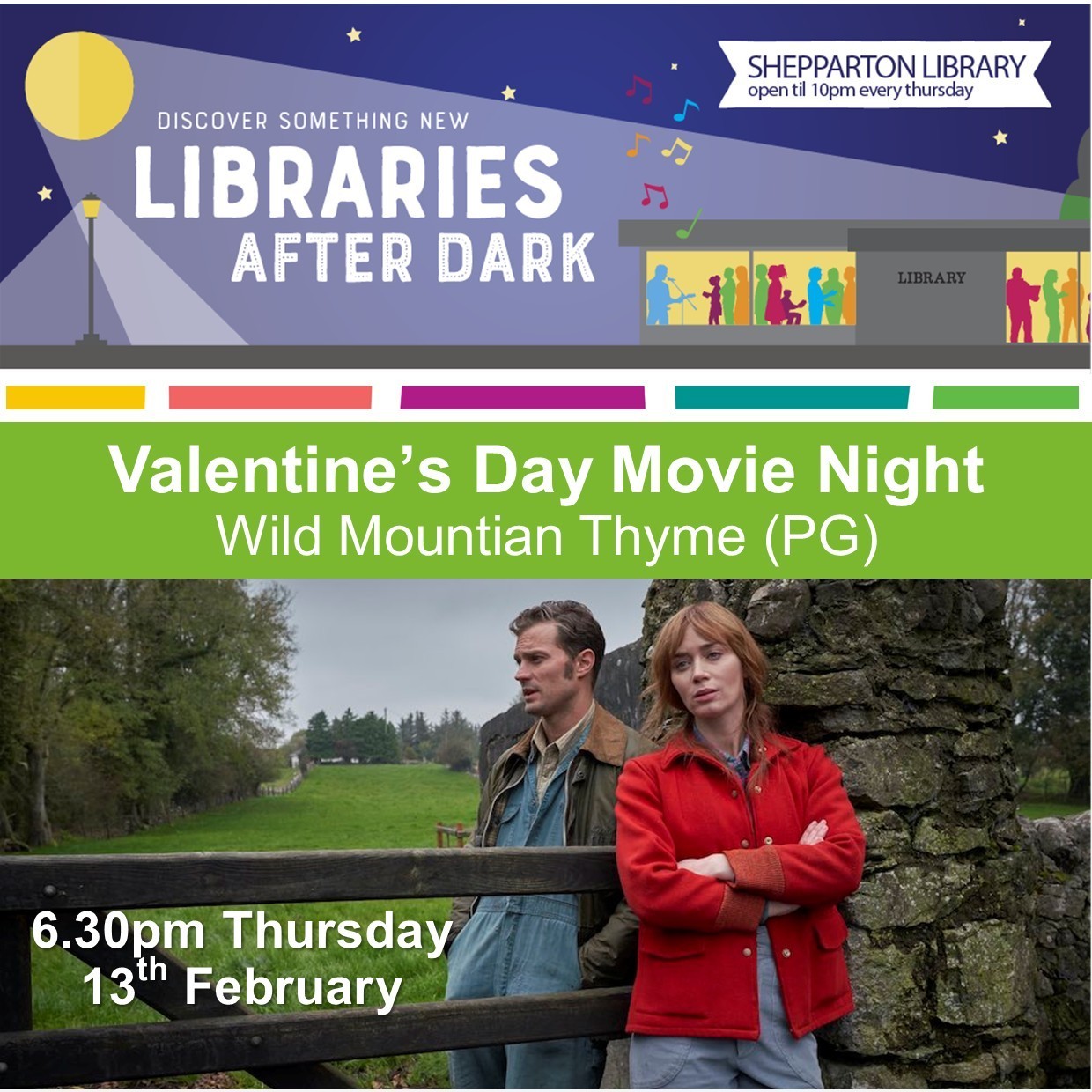 Valentine's Day Movie Night at Shepparton Library - Wild Mountain Thyme ...