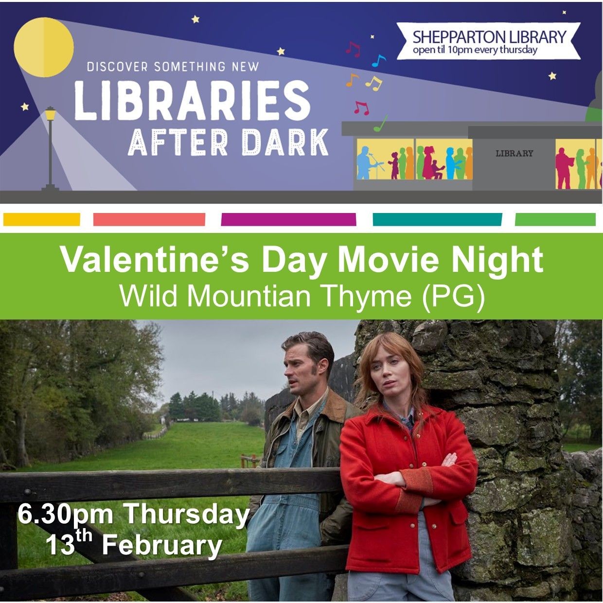 Valentine's Day Movie Night at Shepparton Library - Wild Mountain Thyme ...