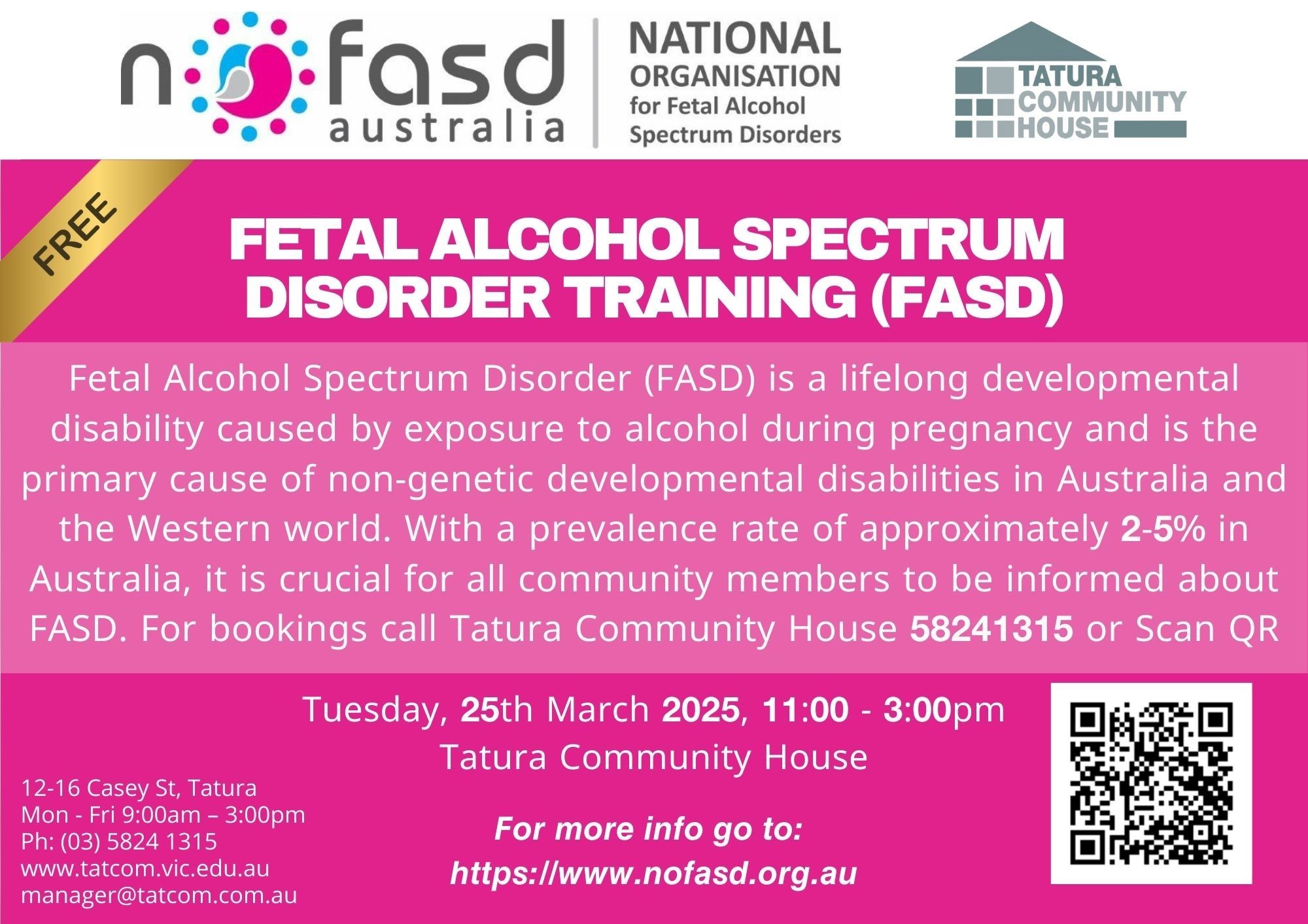 Fetal Alcohol Spectrum Disorder (FASD) Training - Greater Shepparton ...