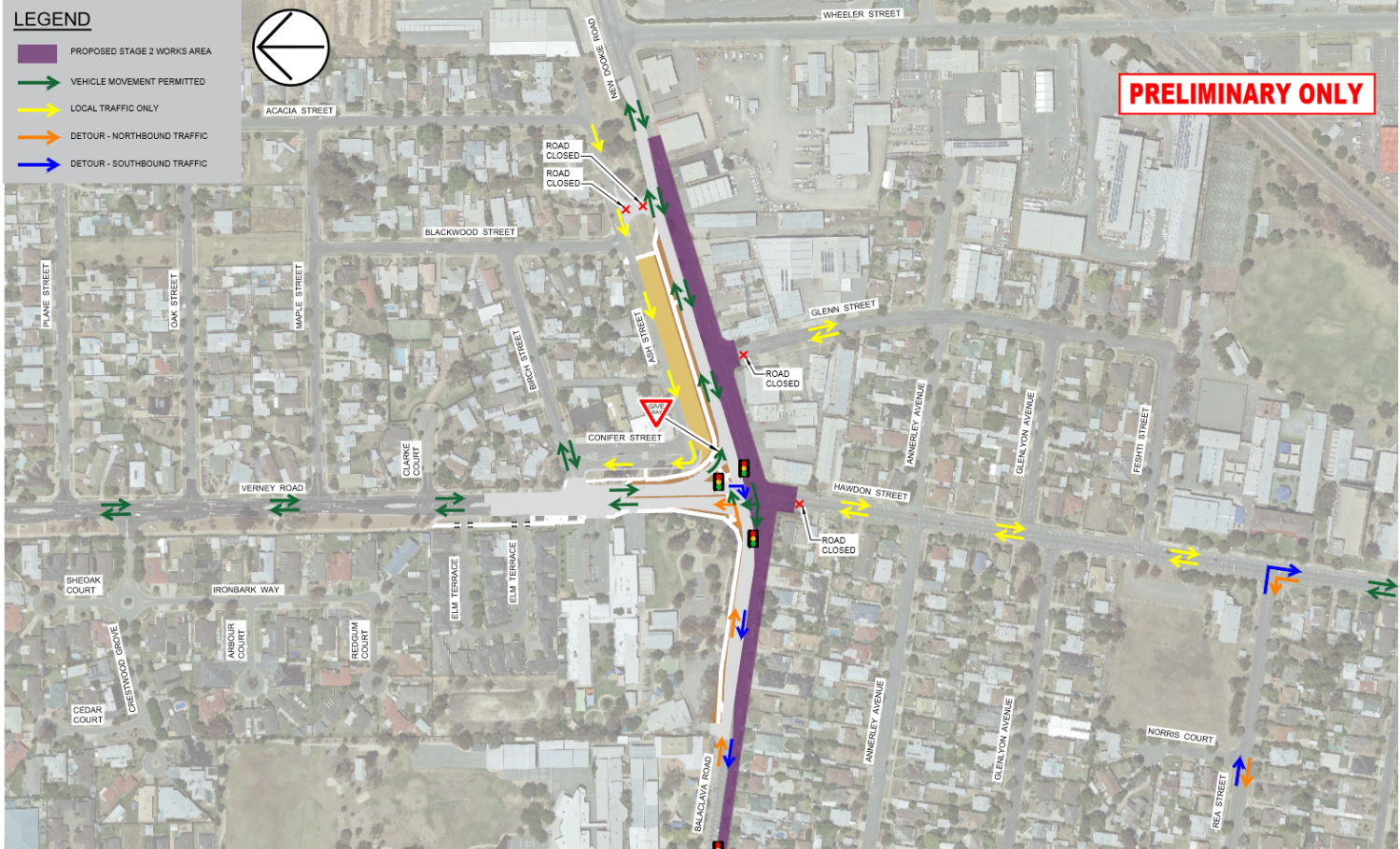 Balaclava and Verney Road intersection traffic changes - Greater ...